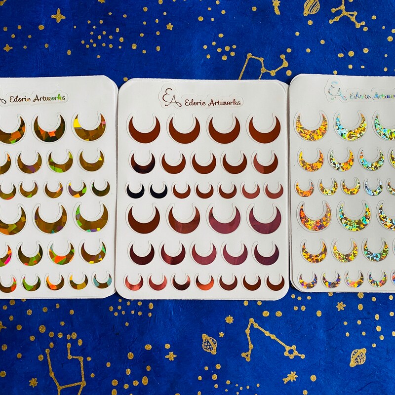 Moon Stickers - Etsy UK