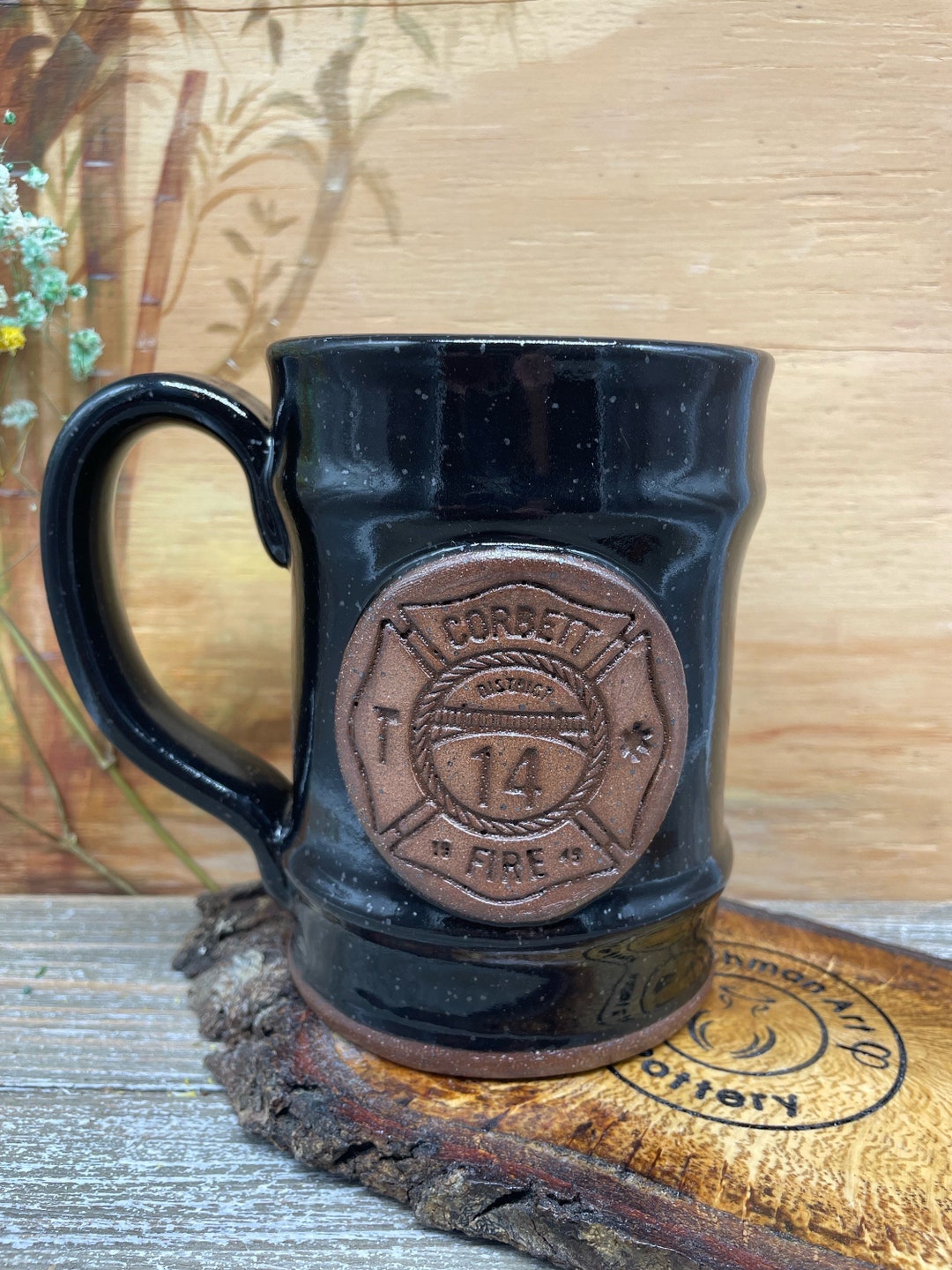 Personalized Handmade Tankard - Beer Mug - Red Stoneware Custom Mug ...