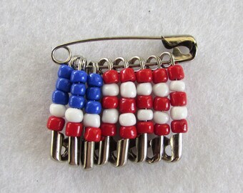 American Flag Safety Pin - Etsy