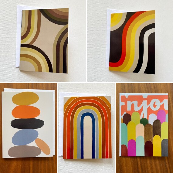 Pack of Five Assorted Cards - Etsy