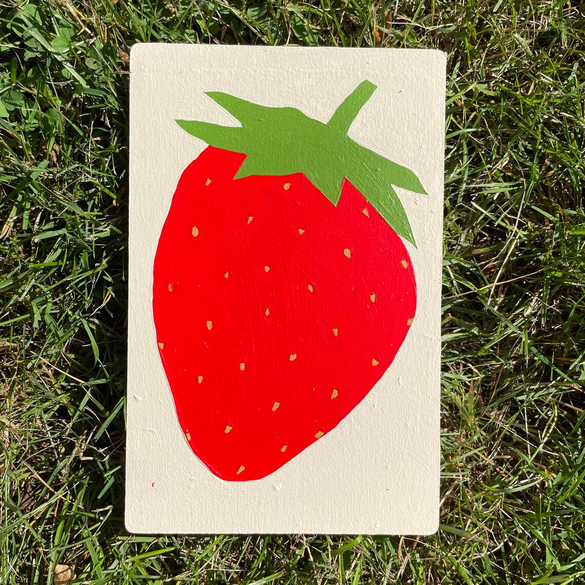 Strawberry Painting - Etsy