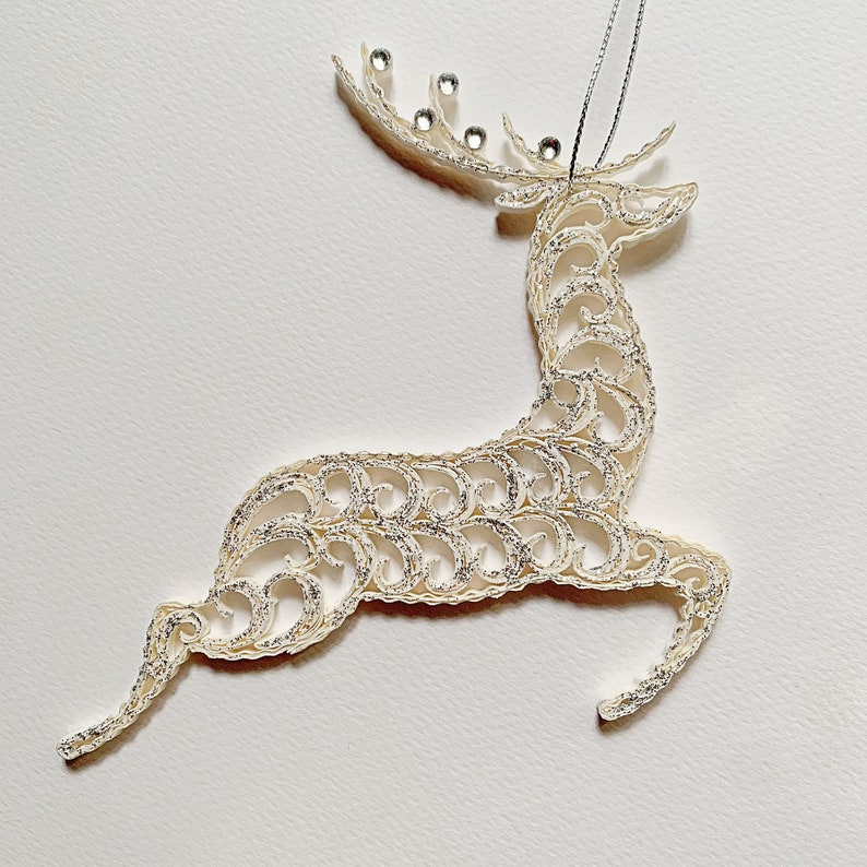 Christmas Tree Ornament Christmas Deer Quilling - Etsy
