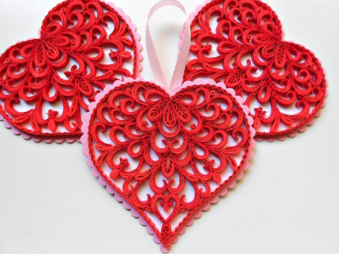 Paper Heart Quilling Heart Heart Decoration Gifts for Her - Etsy