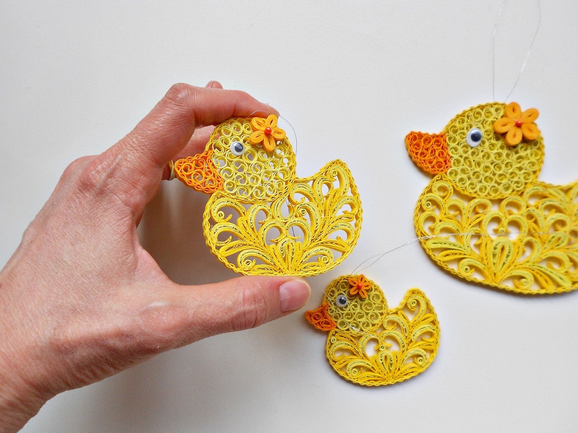 Quilling Duck Paper Duck Baby Girl Gift Baby Boy New Baby | Etsy