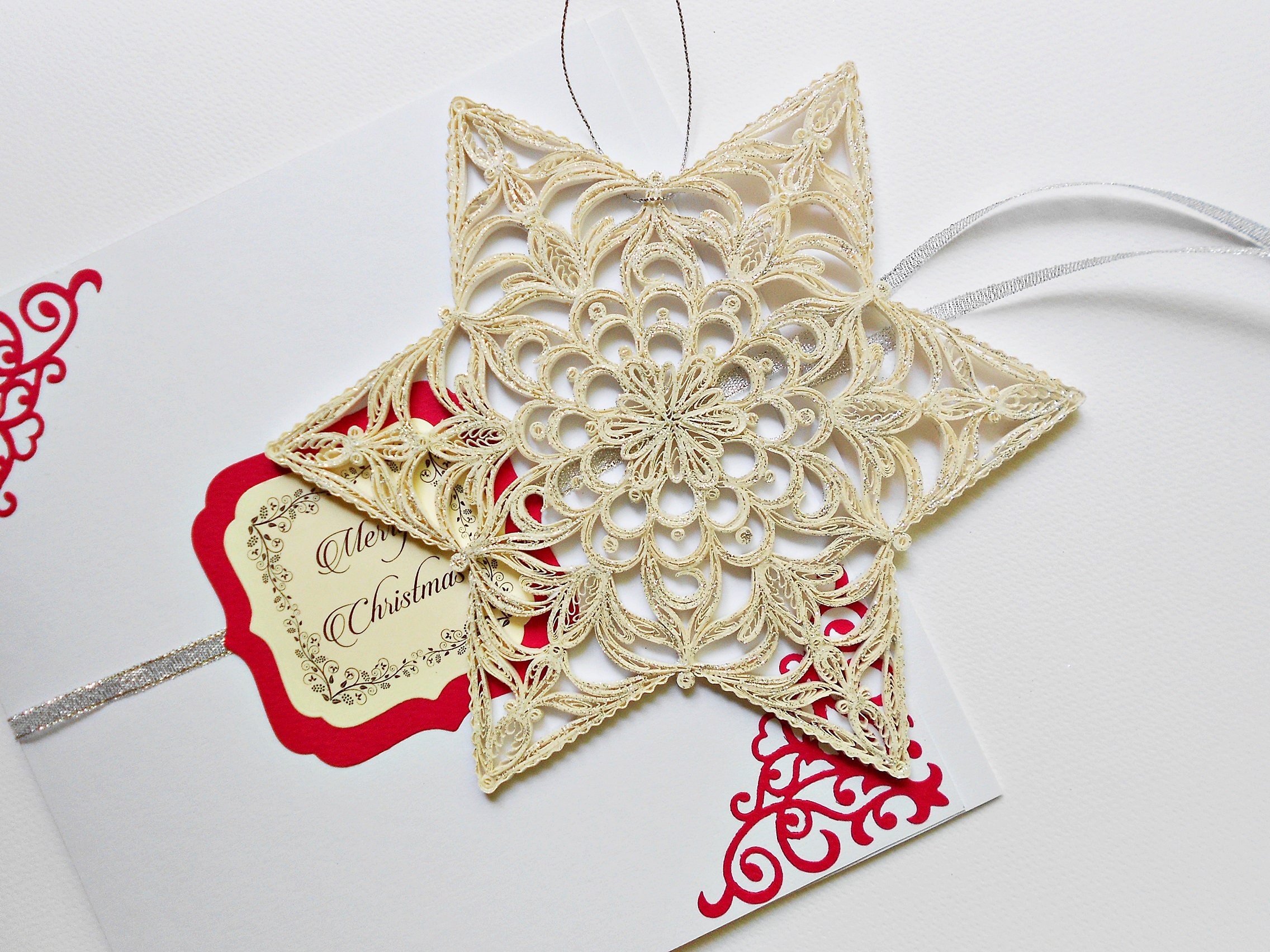 Quilling Christmas Star-quilling Star-paper Star-star of David - Etsy