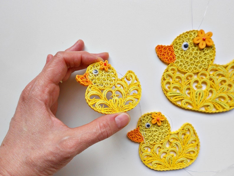 Quilling Duck Paper Duck Baby Girl Gift Baby Boy New Baby - Etsy