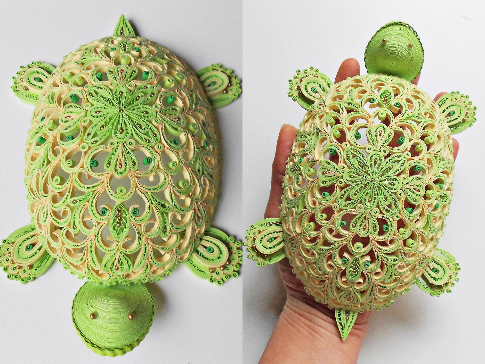 Paper Quilled 3D Turtlequilling Turtle Home Decor - Etsy