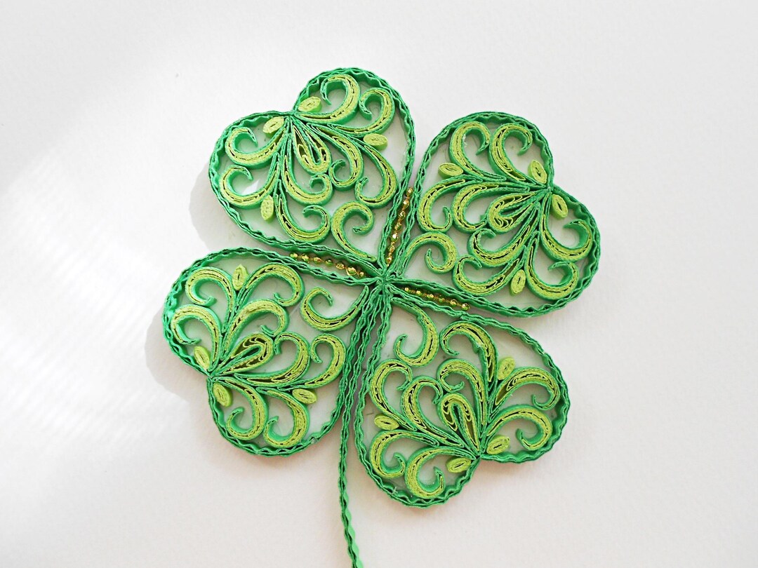 Quilling Clover – Four Leaf Clover - Paper Art -home Decor - Etsy