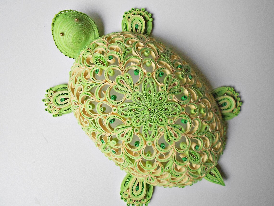 Paper Quilled 3D Turtlequilling Turtle Home Decor - Etsy