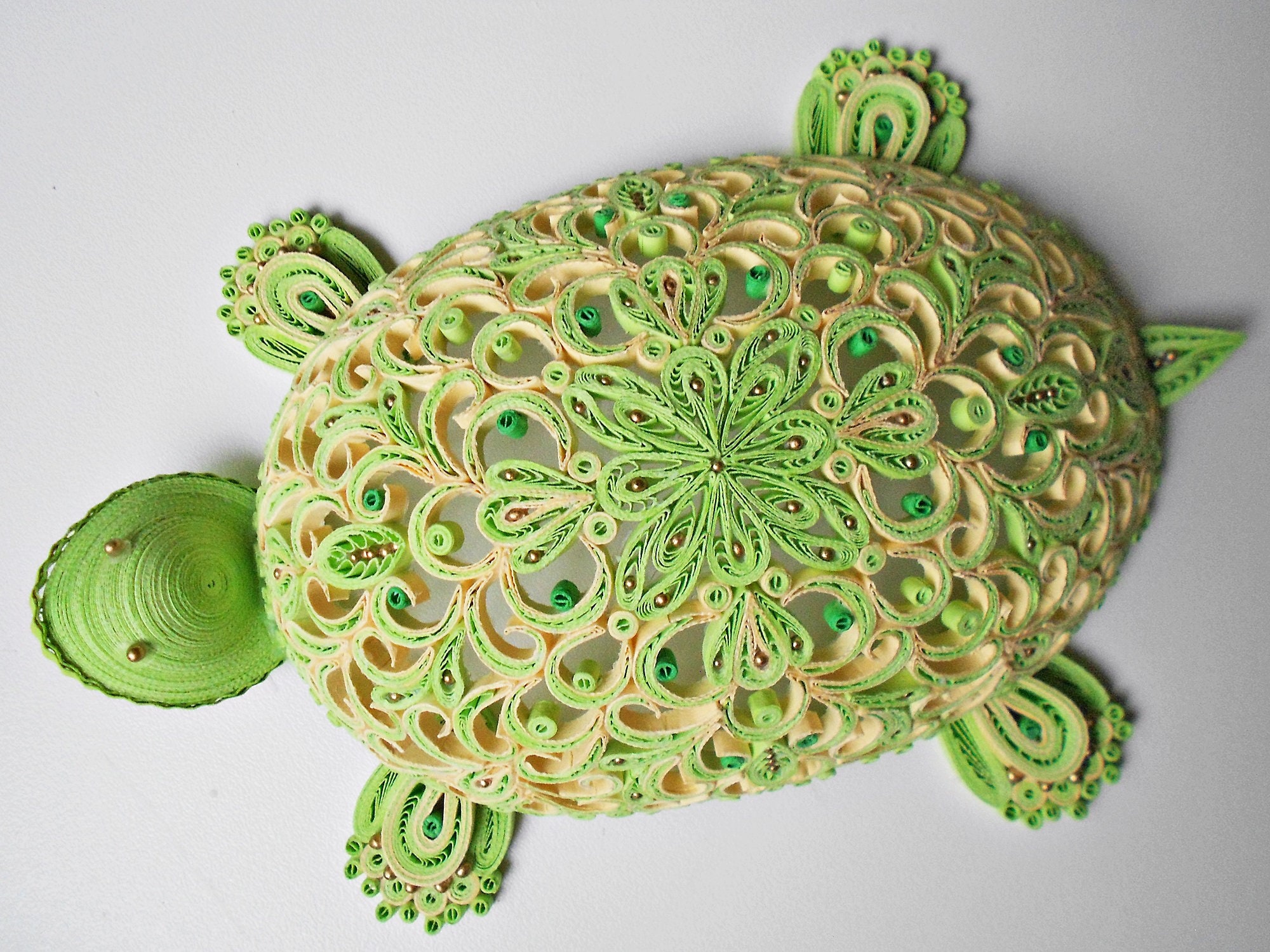 Paper quilled 3D turtlequilling turtle home decor | Etsy