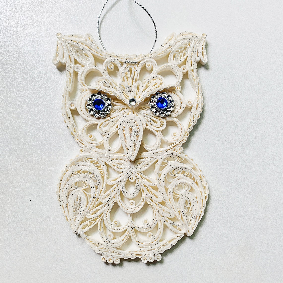 Paper Owl Quilled Owl Paper Art White Owl Ornament Owl - Etsy