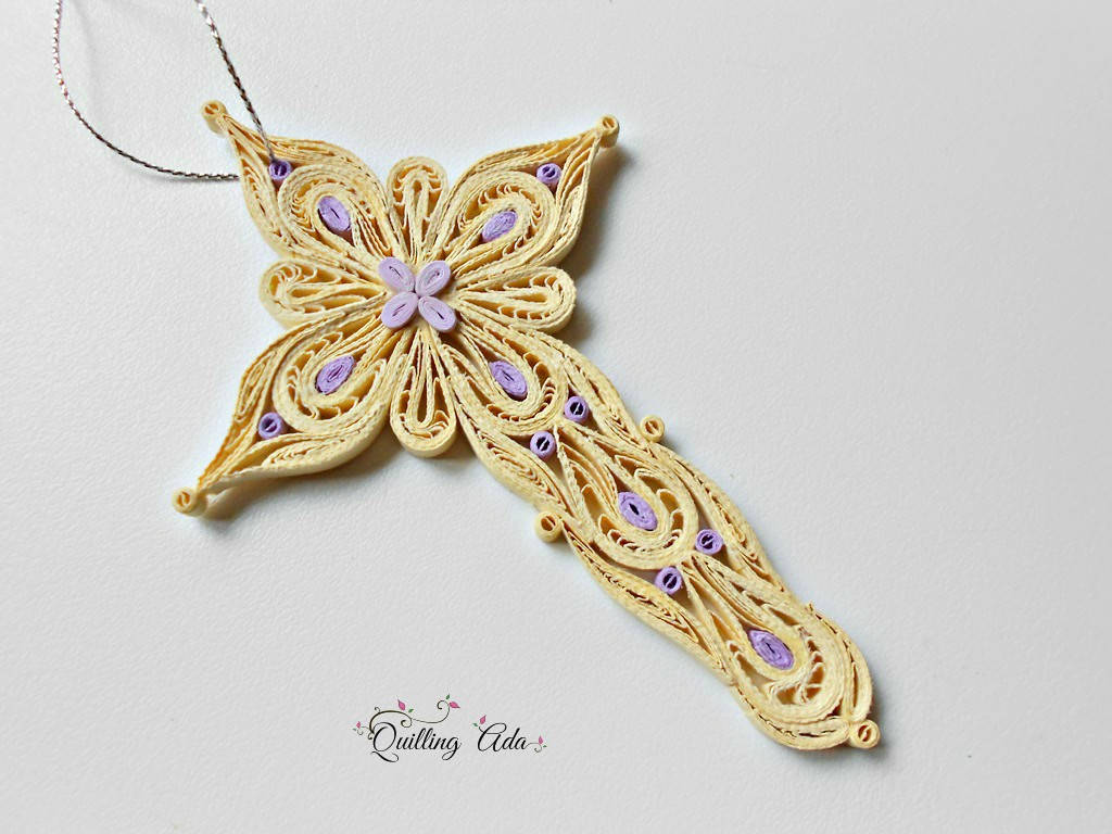 Paper Quilling Cross Easter Card - Etsy