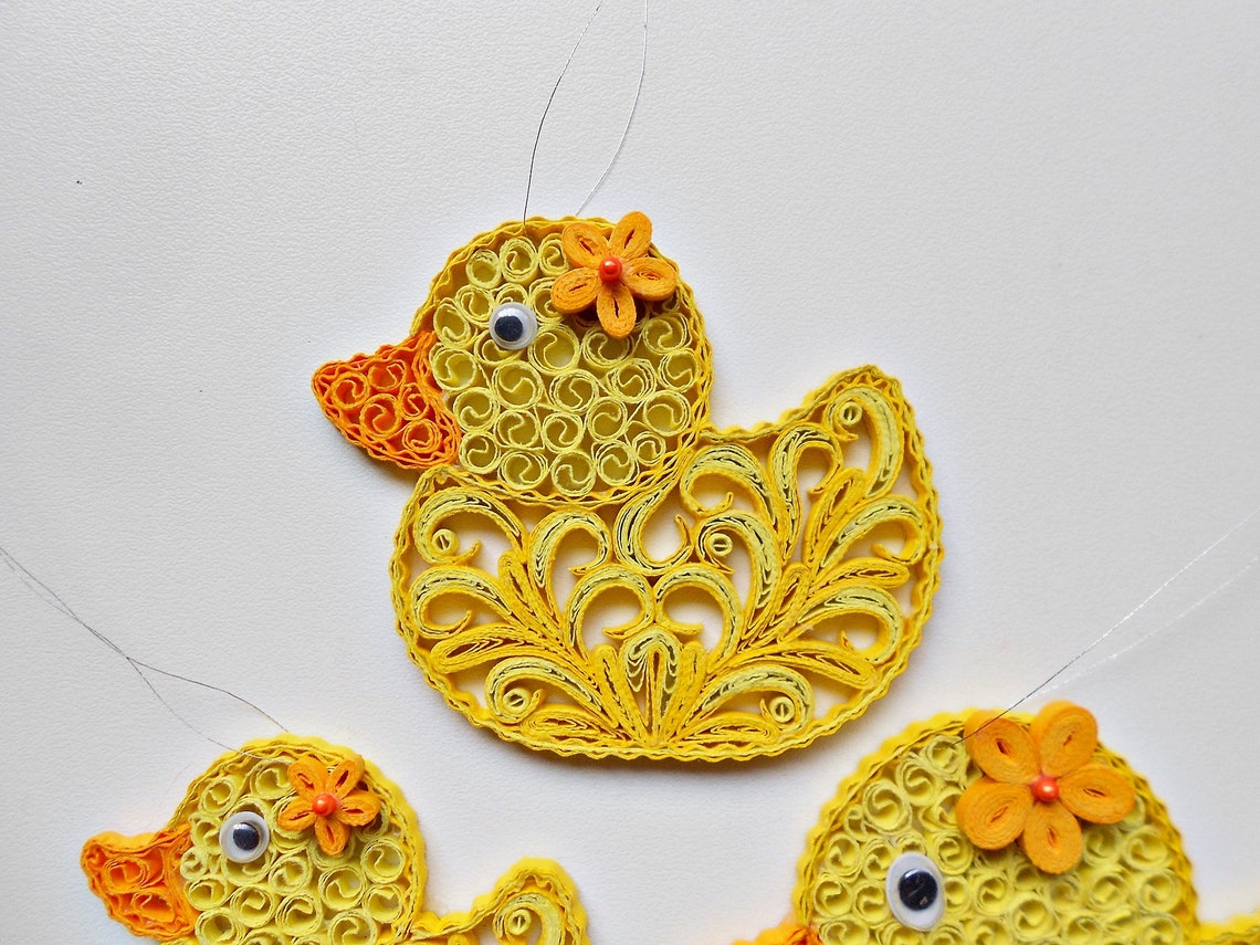 Quilling Duck Paper Duck Baby Girl Gift Baby Boy New Baby - Etsy