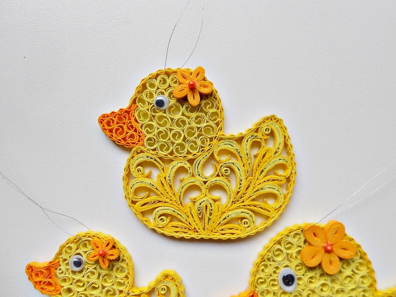 Quilling Duck Paper Duck Baby Girl Gift Baby Boy New Baby - Etsy