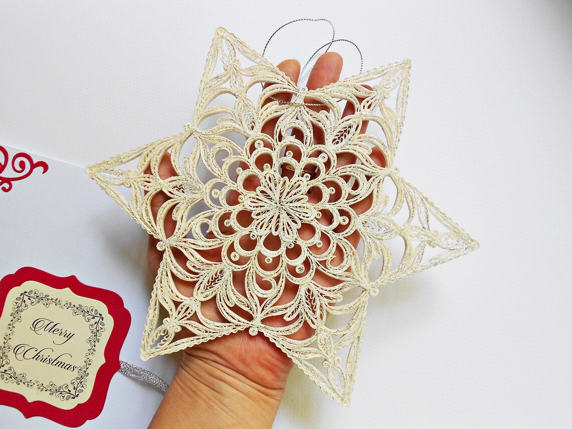 Quilling Christmas Star-quilling Star-paper Star-star of David - Etsy