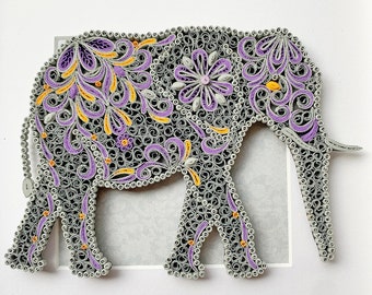 Elephant Quilling Art - Etsy