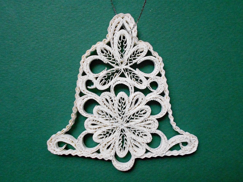 Quilled Christmas Bell-quilled Bell-ornament Tree-quilling Paper-paper ...