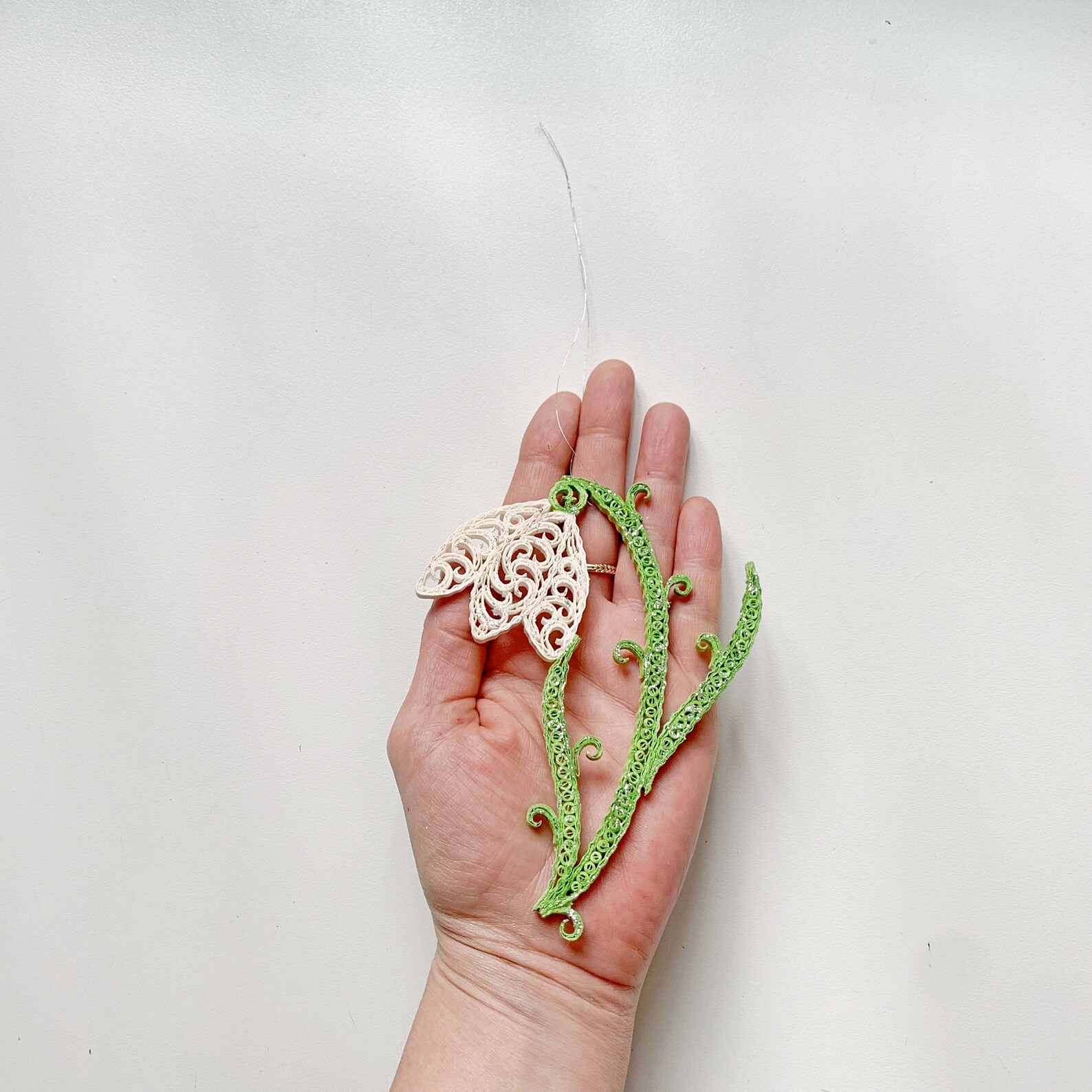 Snowdrop Quilling Snowdrop Snowdrop Flowerhome Decor - Etsy