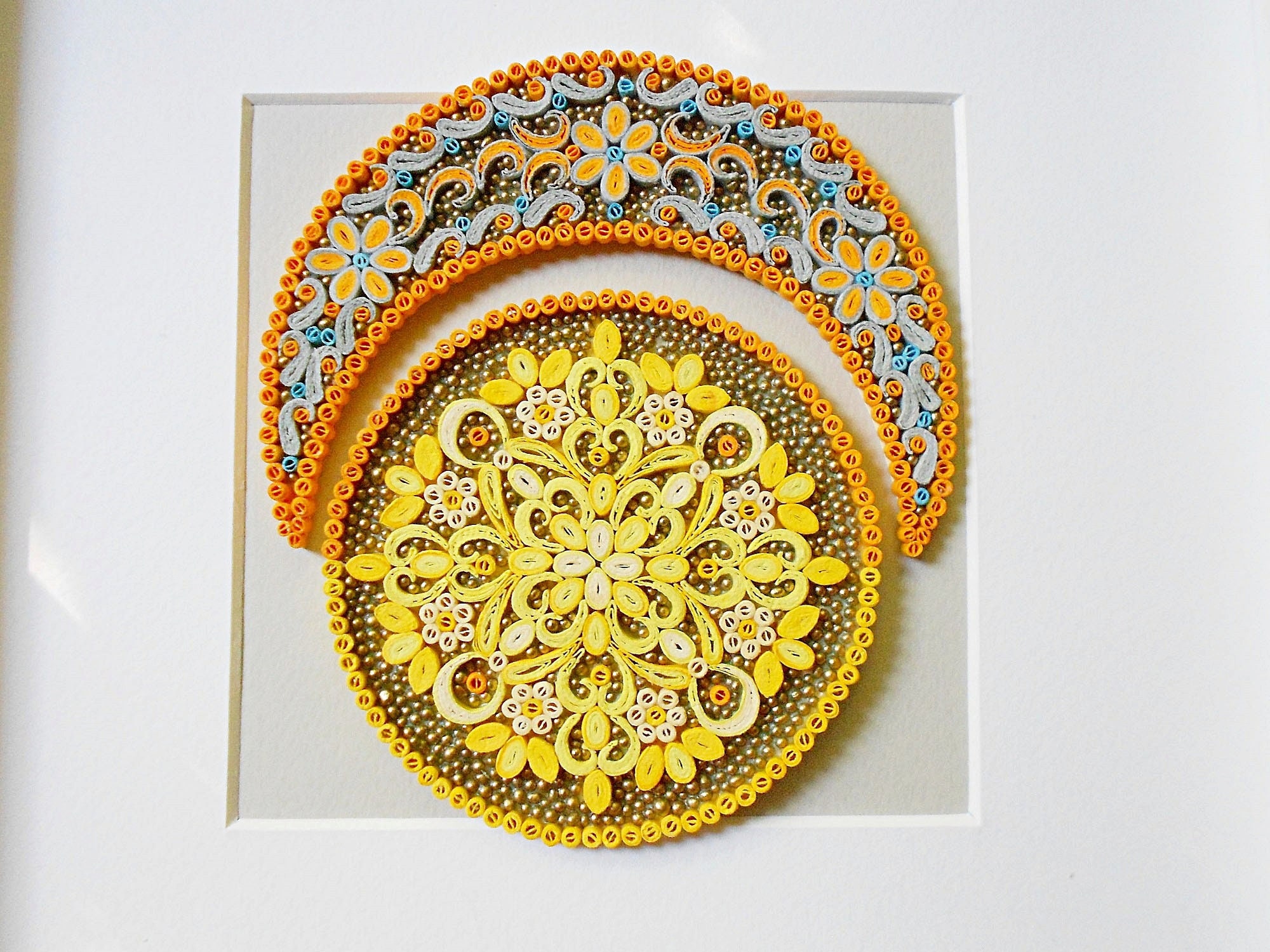 Quilling Sun, Quilling Moon, Paper Art, Sun and Moon Decoration - Etsy