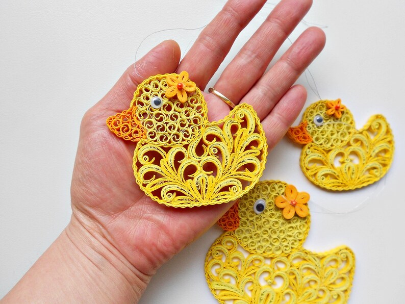 Quilling Duck Paper Duck Baby Girl Gift Baby Boy New Baby - Etsy