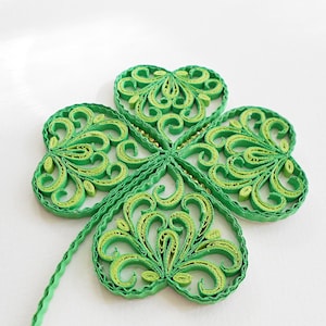 Quilling Clover – Four Leaf Clover - Paper Art -home Decor - Etsy