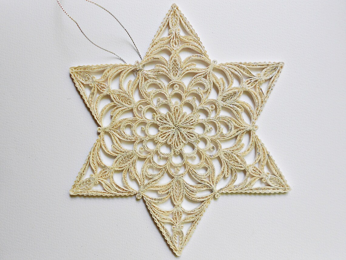 Quilling Christmas Star-quilling Star-paper Star-star of David - Etsy