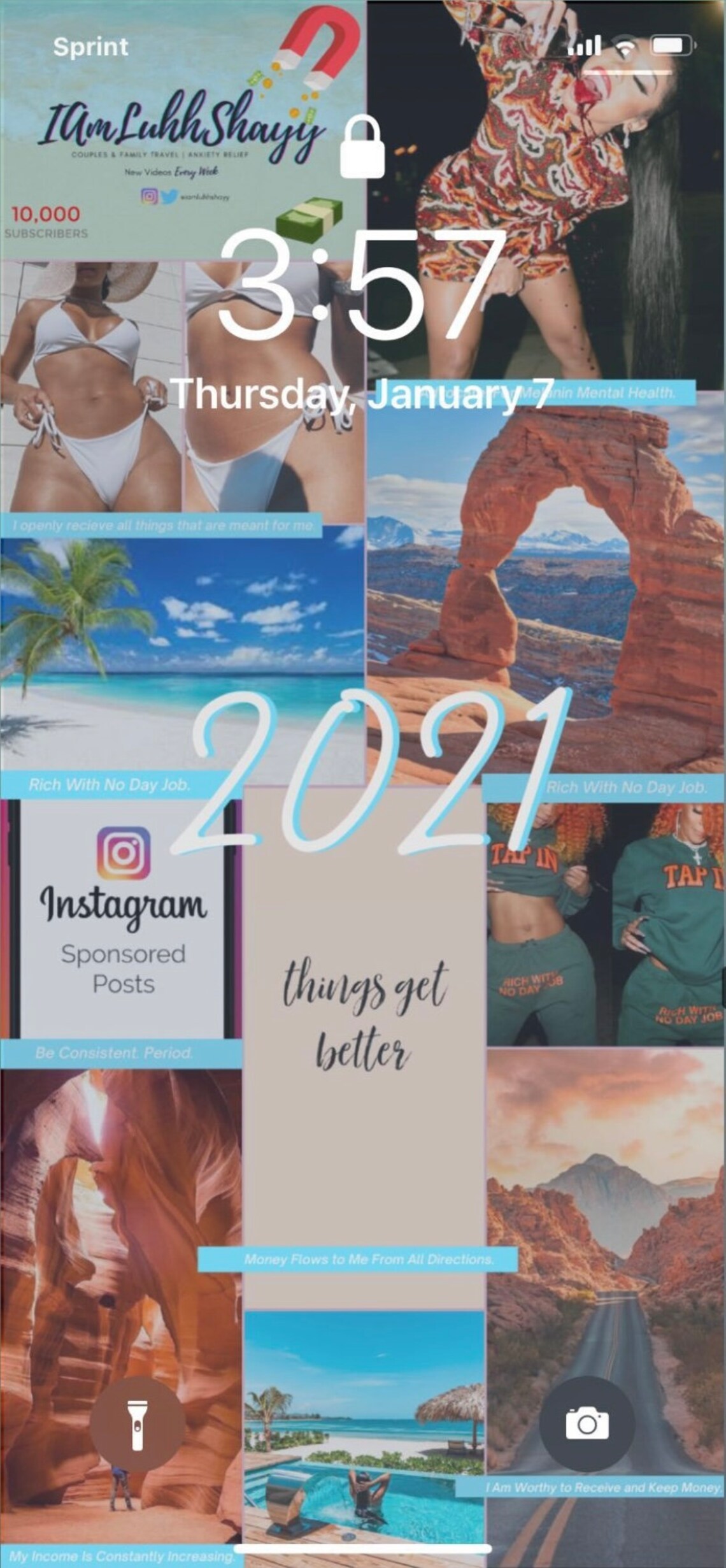 2024 Vision Board Template | Digital Vision Board | Phone Wallpaper ...