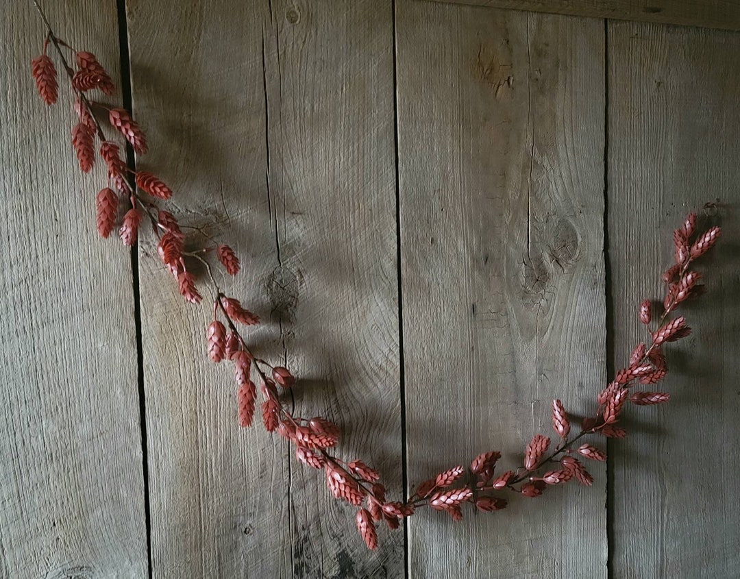 Five Foot Faux Rusty Red Hops Swag Primitive Farmhouse Decor - Etsy