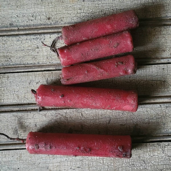 Red Beeswax Candles - Etsy
