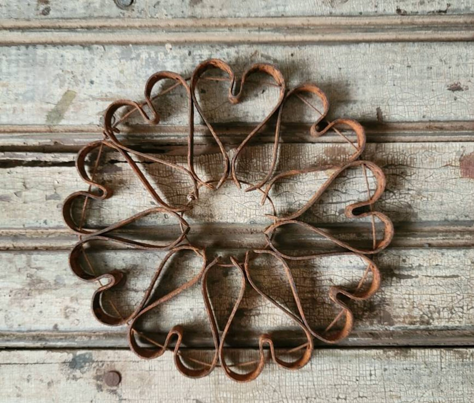 5 Metal Heart Trivet Primitive Rusty - Etsy