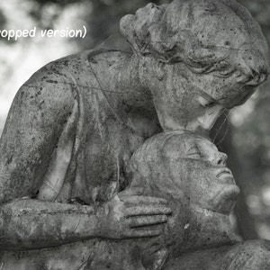 Farewell Kiss; A Poignant Statue; Grief Saying Goodbye to Loved One ...