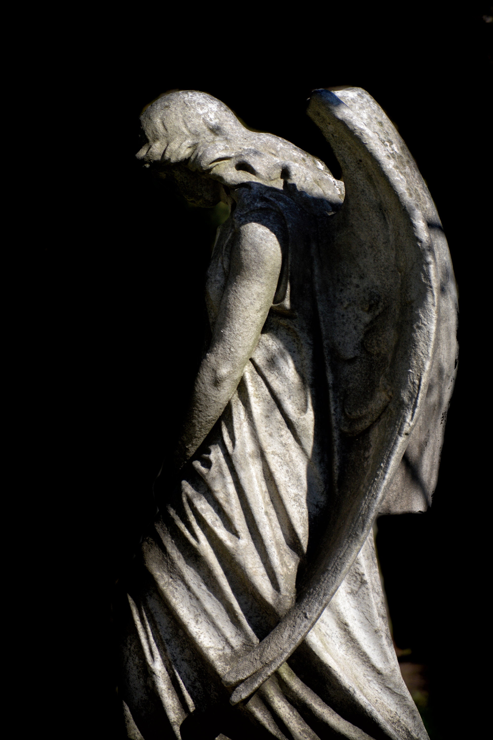 Angel in Light Beautiful Angel Angel in Shadow Black and | Etsy