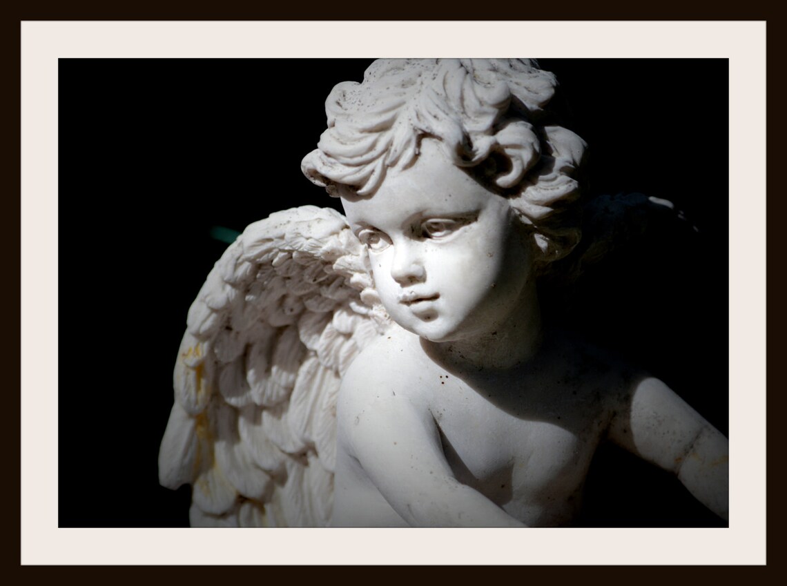 Angel in Light; Beautiful Little Angel in the Evening Light; Fine Art ...