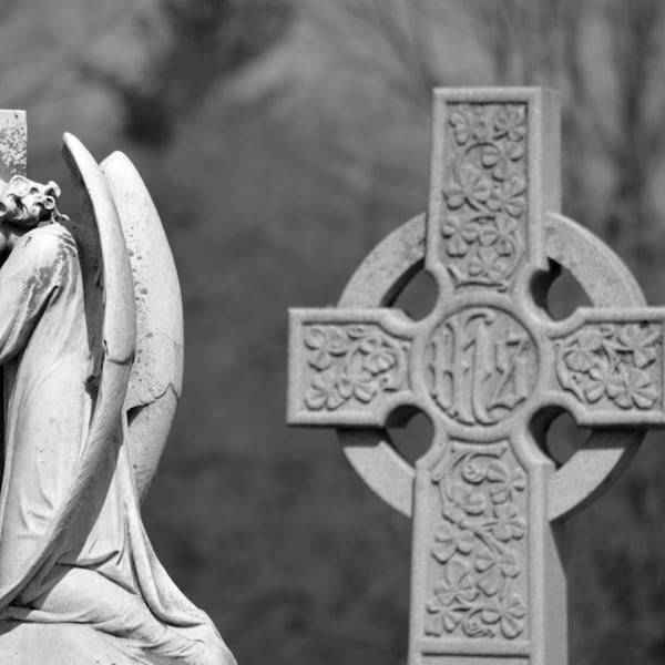 Angel Cross Statue - Etsy