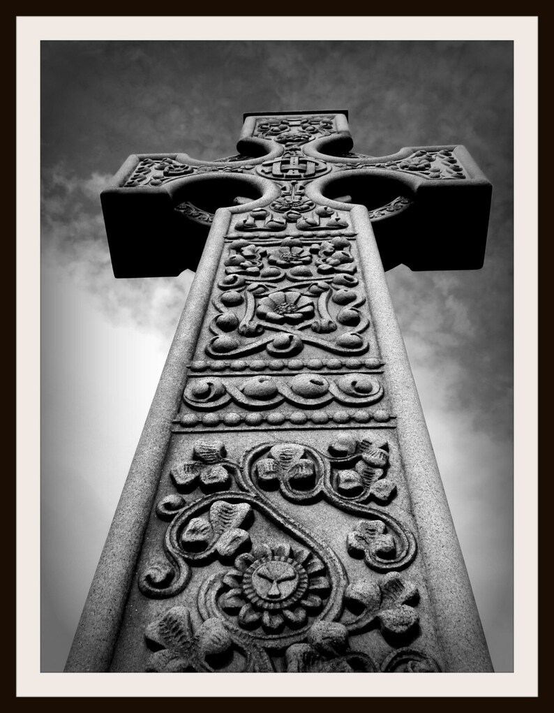 Celtic Cross; Intricate Cross; Black and White Photography; Fine Art ...
