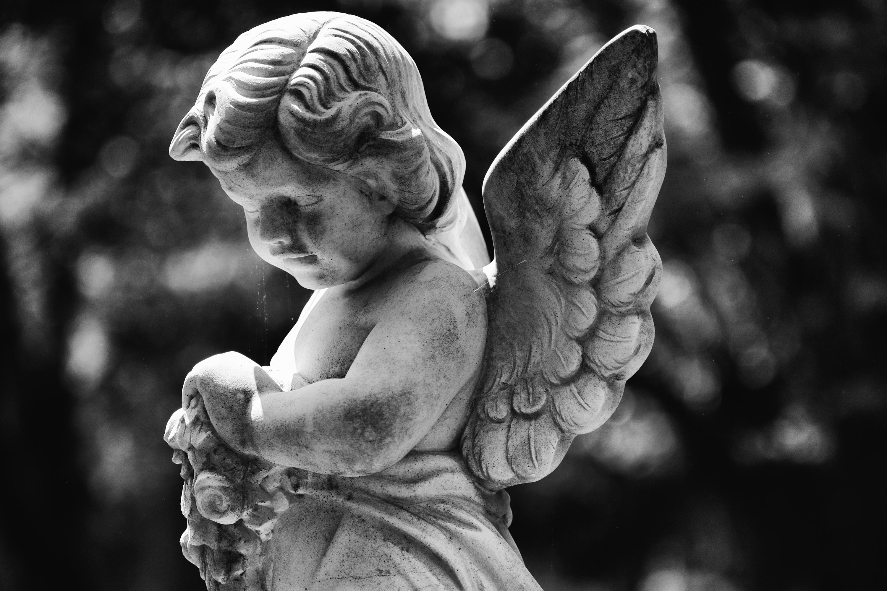 Beautiful Little Angel in the Morning Light; Angel Statue; Nursery ...