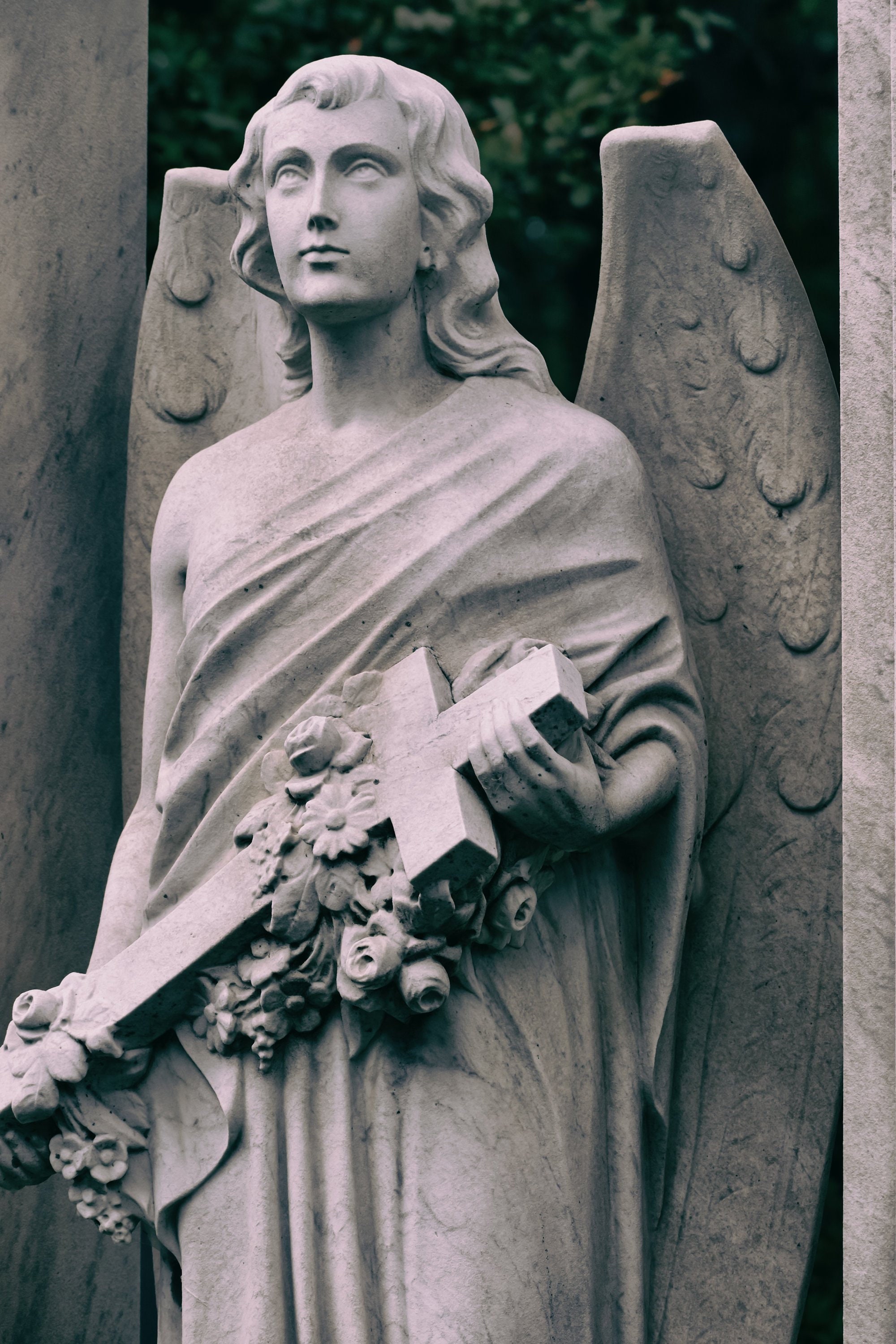 Angel in Light; Beautiful Angel With Cross; Fine Art Photography; Angel ...