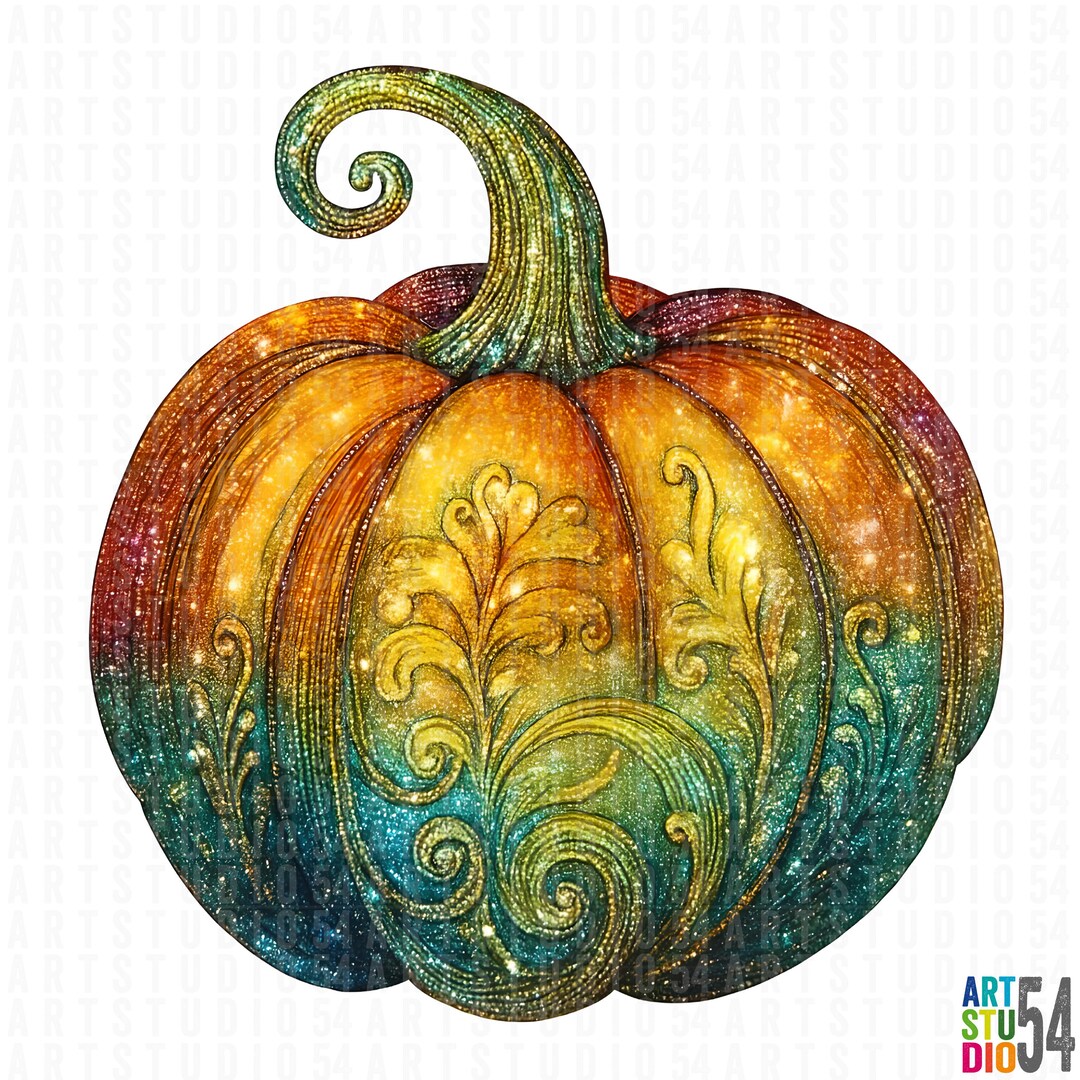 Glitter Pumpkin Clip Art - Personal and Commercial Use - Artstudio54 - Etsy