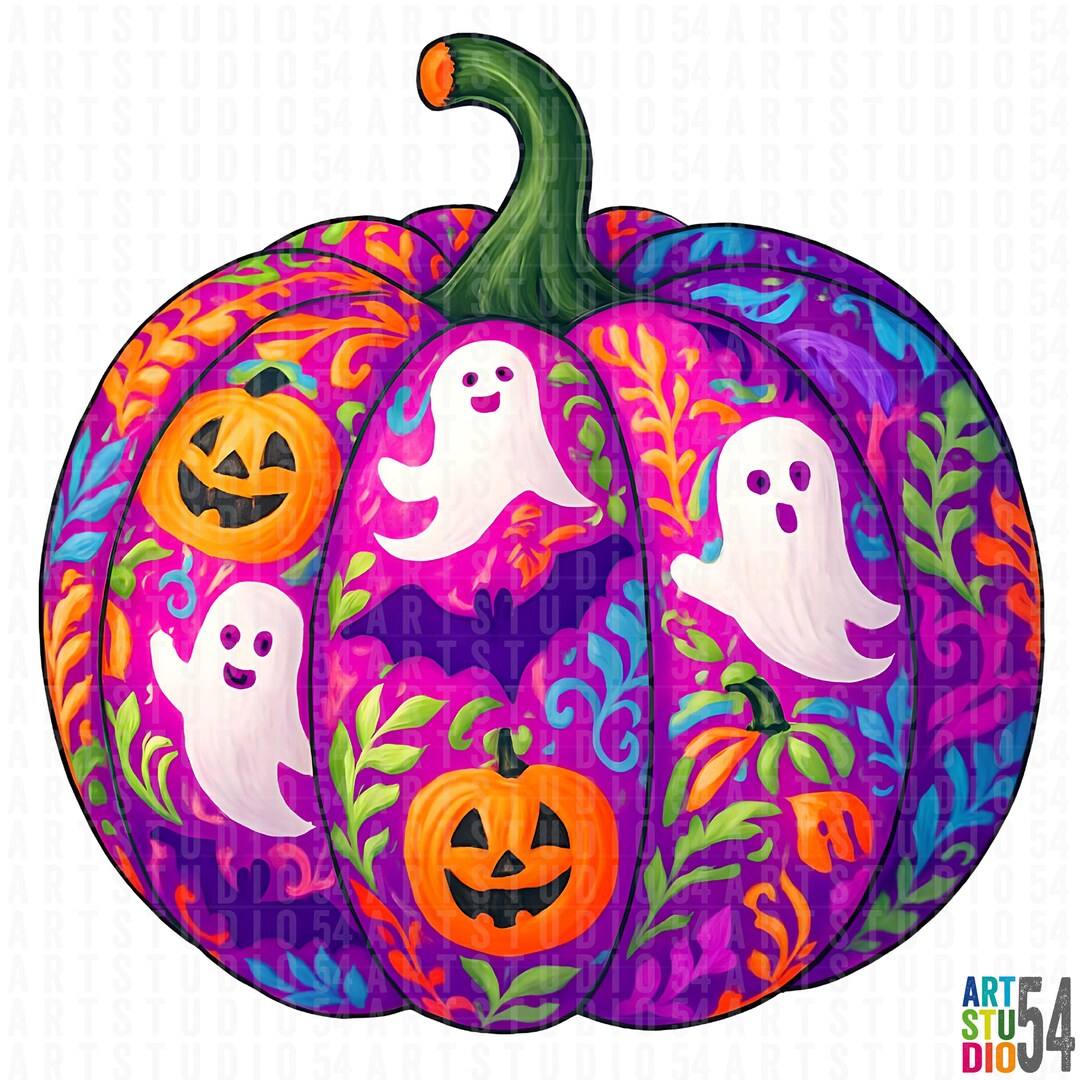 Bright Pumpkin Clip Art - Personal and Commercial Use - Artstudio54 - Etsy