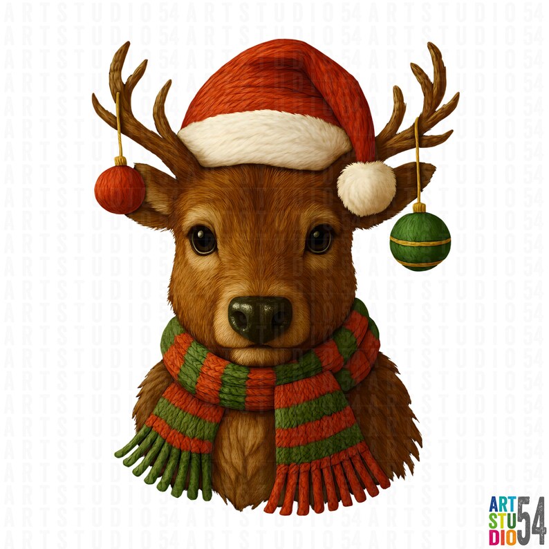 Christmas Reindeer Digital File Clip Art - Personal and Commercial Use ...