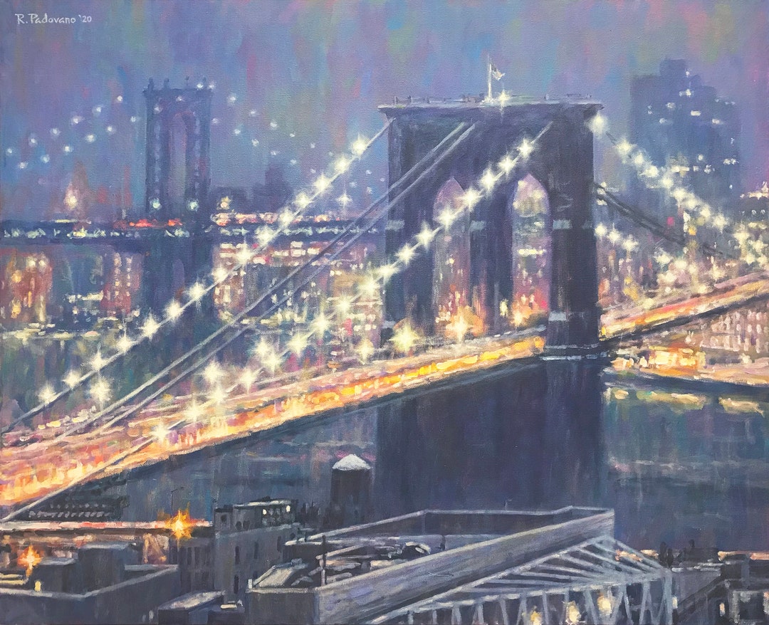 East Side Lights II, - Original Impressionist Painting by Robert ...