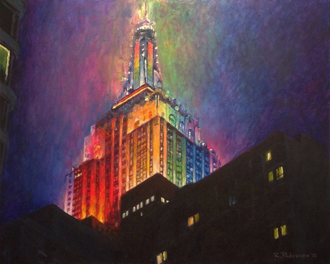 Rainbow Lights, - Original Impressionist Painting by Robert Padovano ...