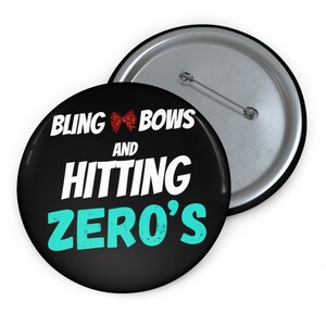 Cheerleading Hit Zero Button L Bling and Bows Cheer Button L ...