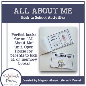 All About Me Journal for Back to School Activities and Memory Book ...