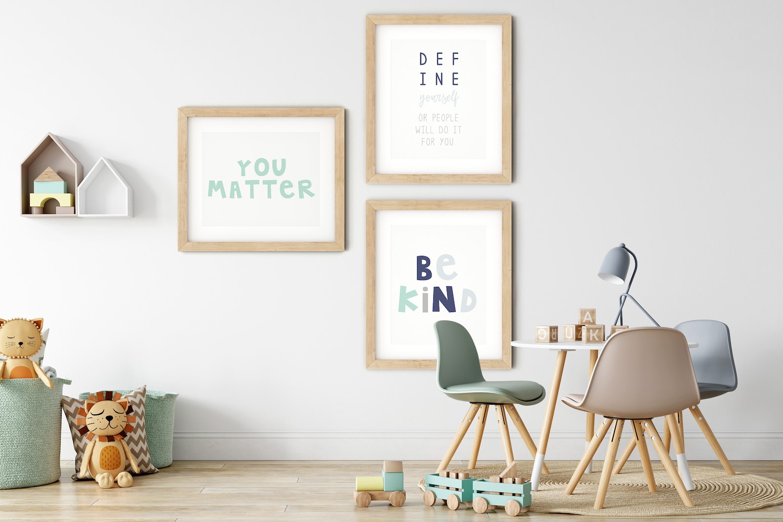 Inspirational Art Prints Mint and Navy Classroom Decor - Etsy