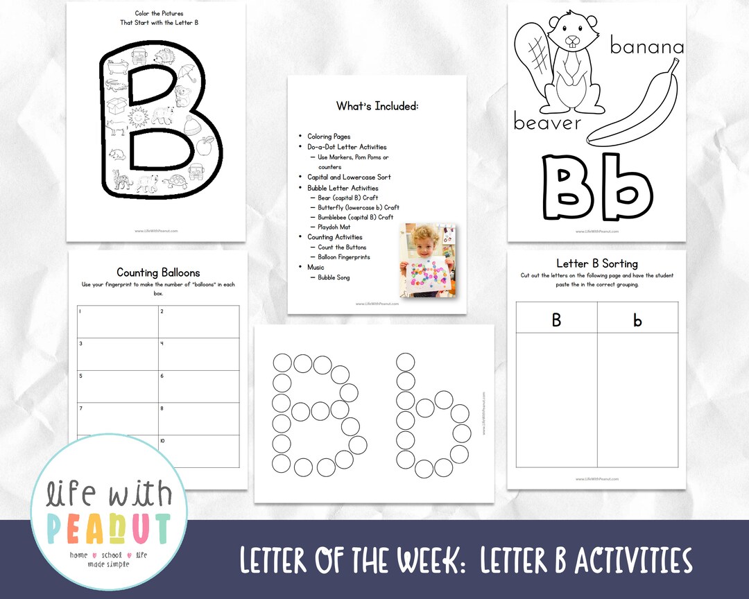 Letter B Activities, Letter of the Week Recognition, Alphabet Fun ...
