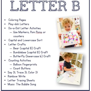 Letter B Activities, Letter of the Week Recognition, Alphabet Fun ...