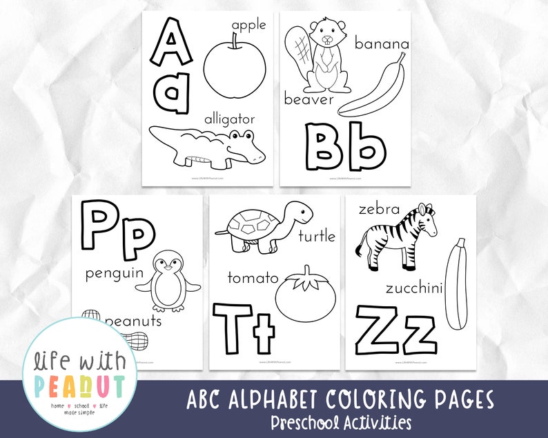 ABC Alphabet Coloring Pages, Preschool Activity, Kindergarten Activity ...