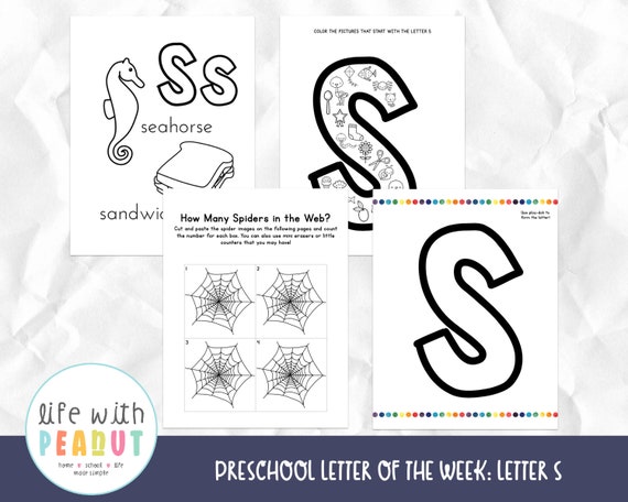 Preschool Letter of the Week Curriculum Letter S Activities | Etsy