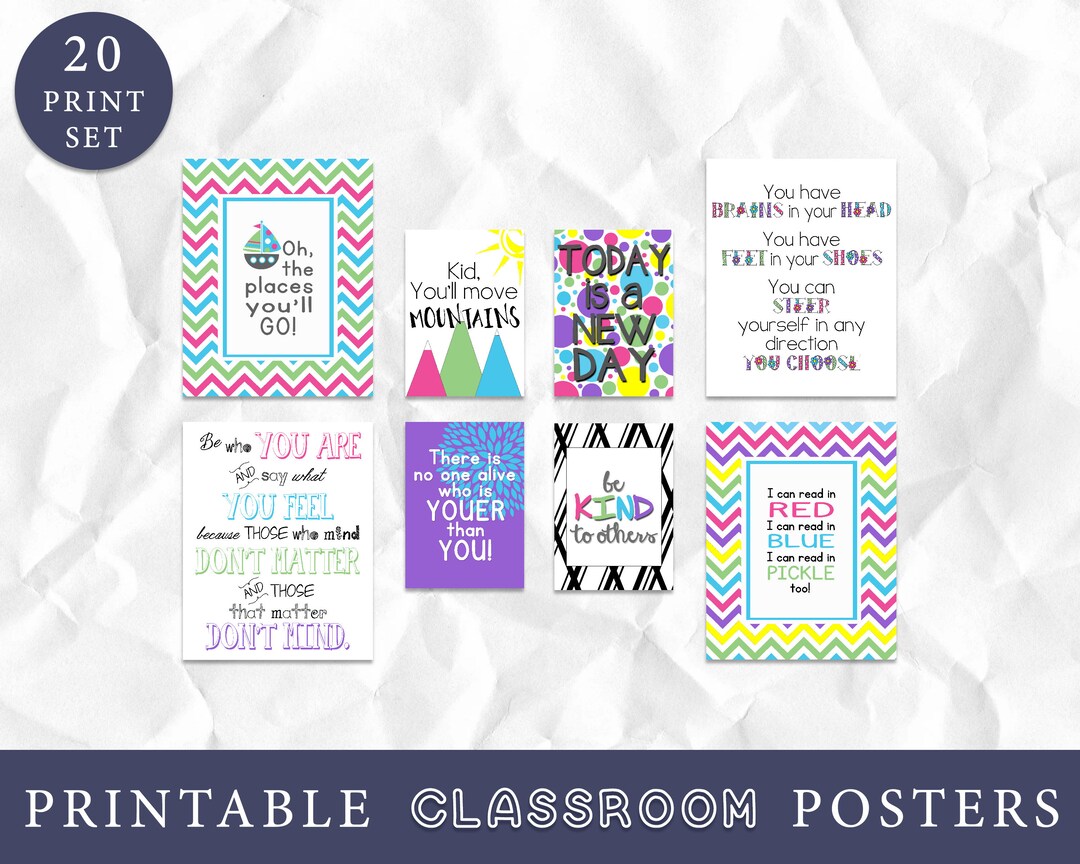 Colorful Classroom Wall Decor, Educational Art Prints, Homeschool Art ...